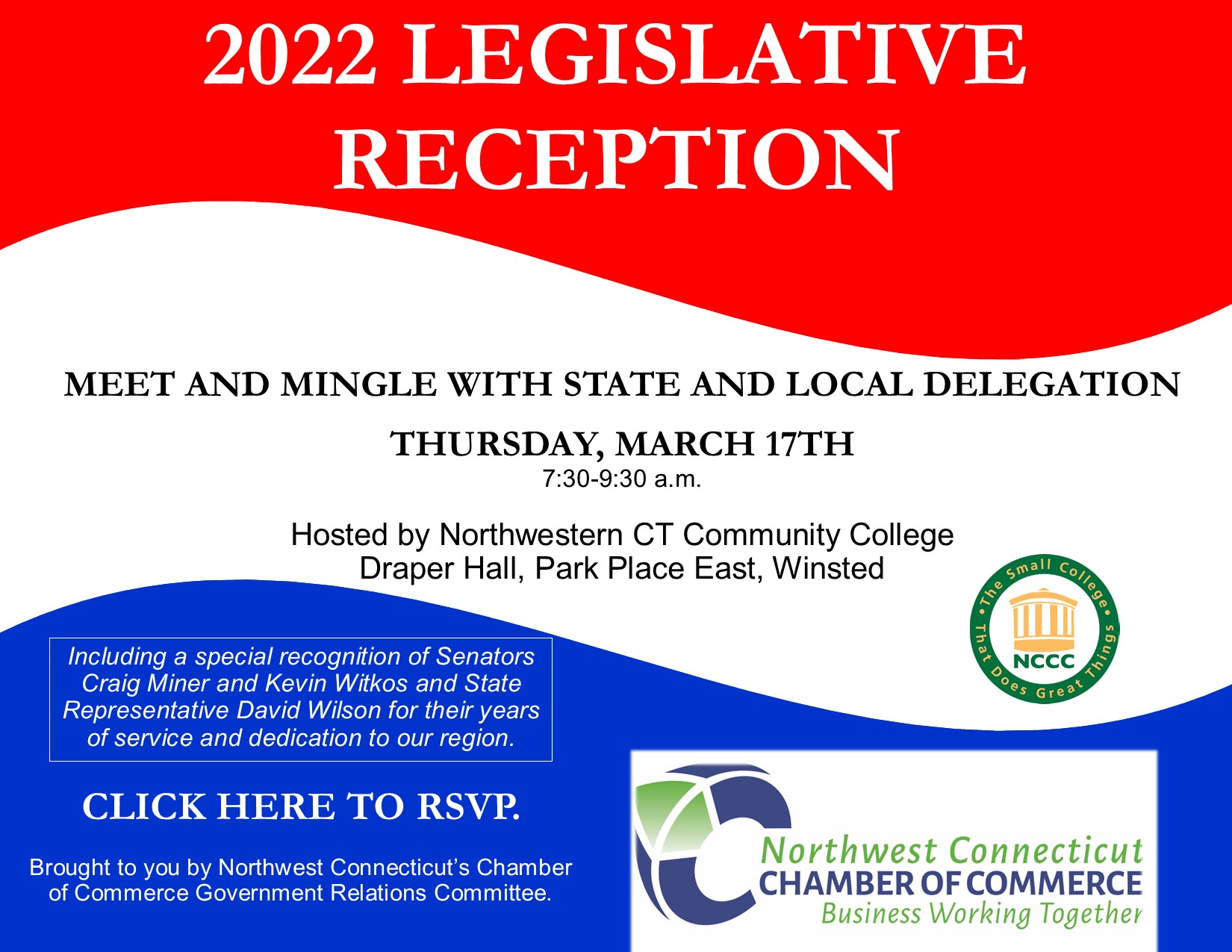 Legislative Reception at NCCC - Northwest CT Chamber of Commerce